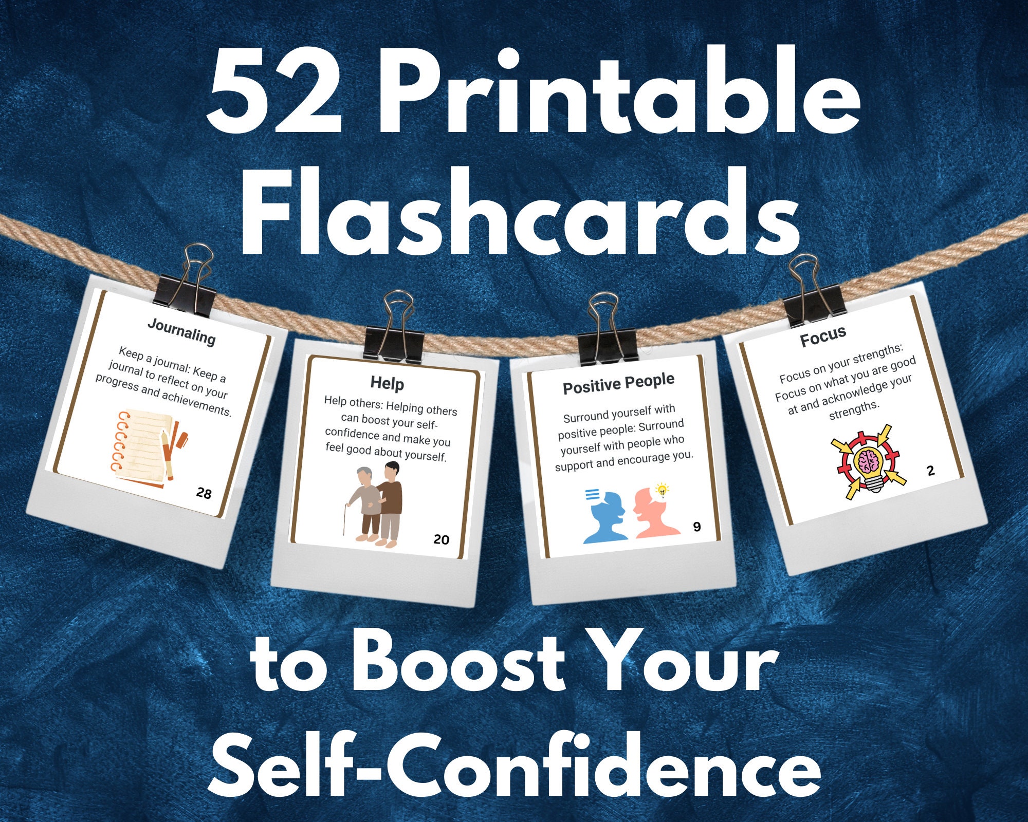 52 Printable Flashcards to Boost Your Self-confidence Self - Etsy