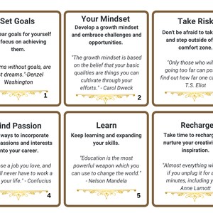 31 Printable Flashcards to Have a Successful Job, Self Help, Personal ...