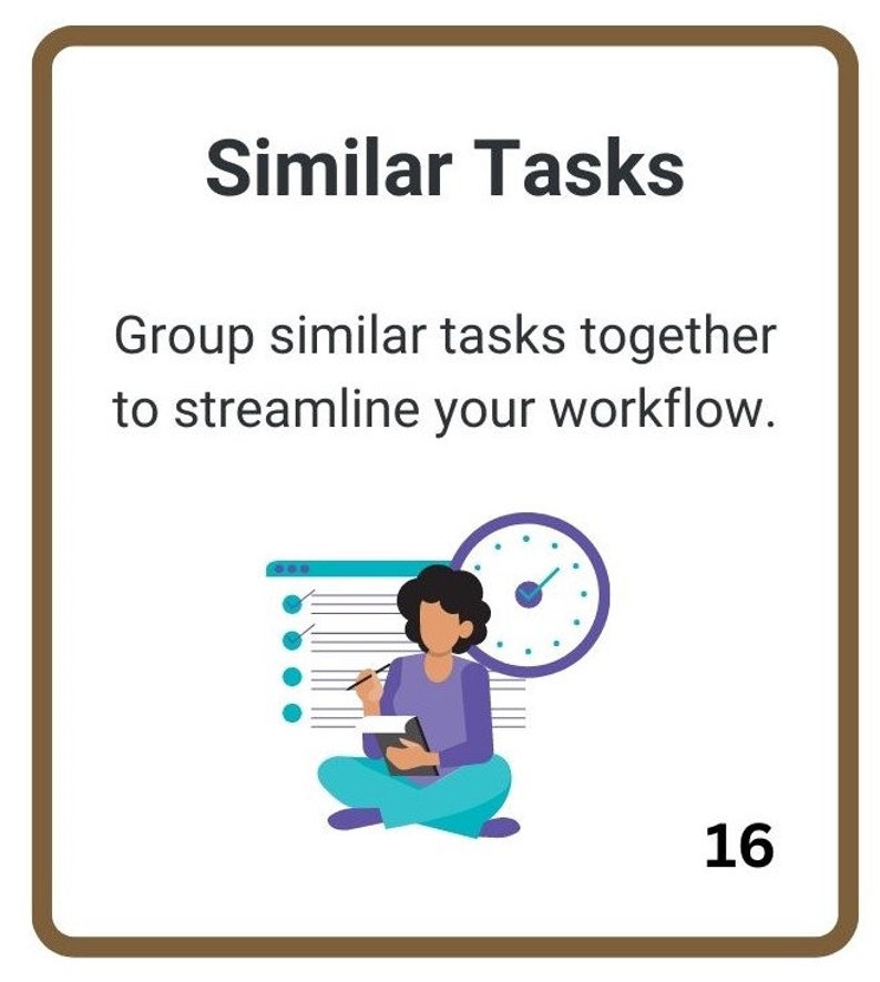 60 Printable Flashcards to Boost Your Productivity and Time - Etsy