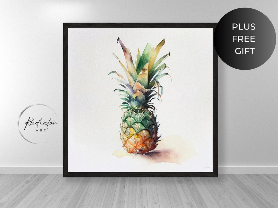 Pineapple | Modern Wall Art, Fruit Illustration, Fine Art Print ...