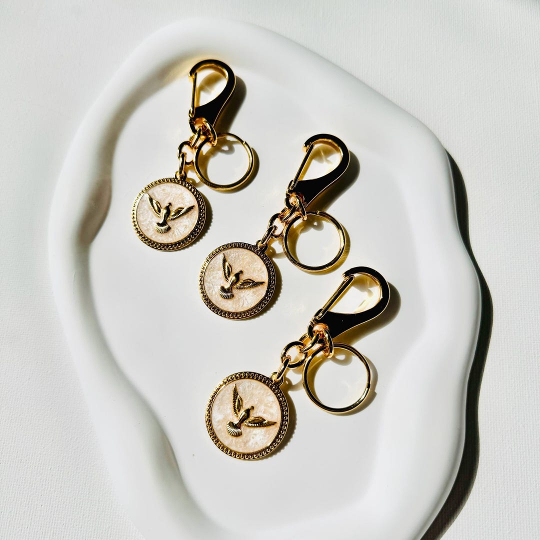 Holy Spirit Bag Charm | Religious Bag Charm | Holy Spirit Keychain ...