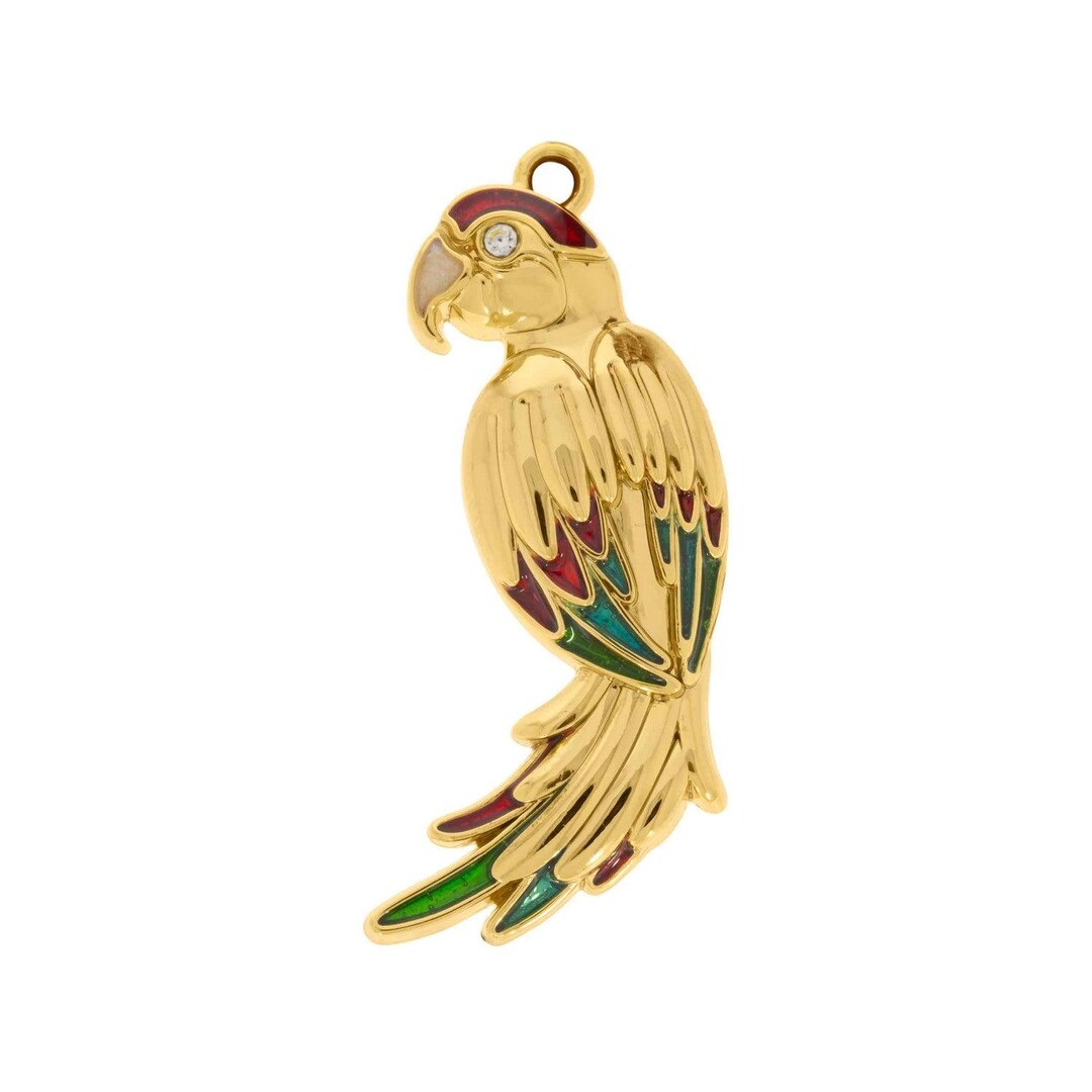 56mm Parrot Charm Resort Jewelry | Galentine's Gift - Etsy
