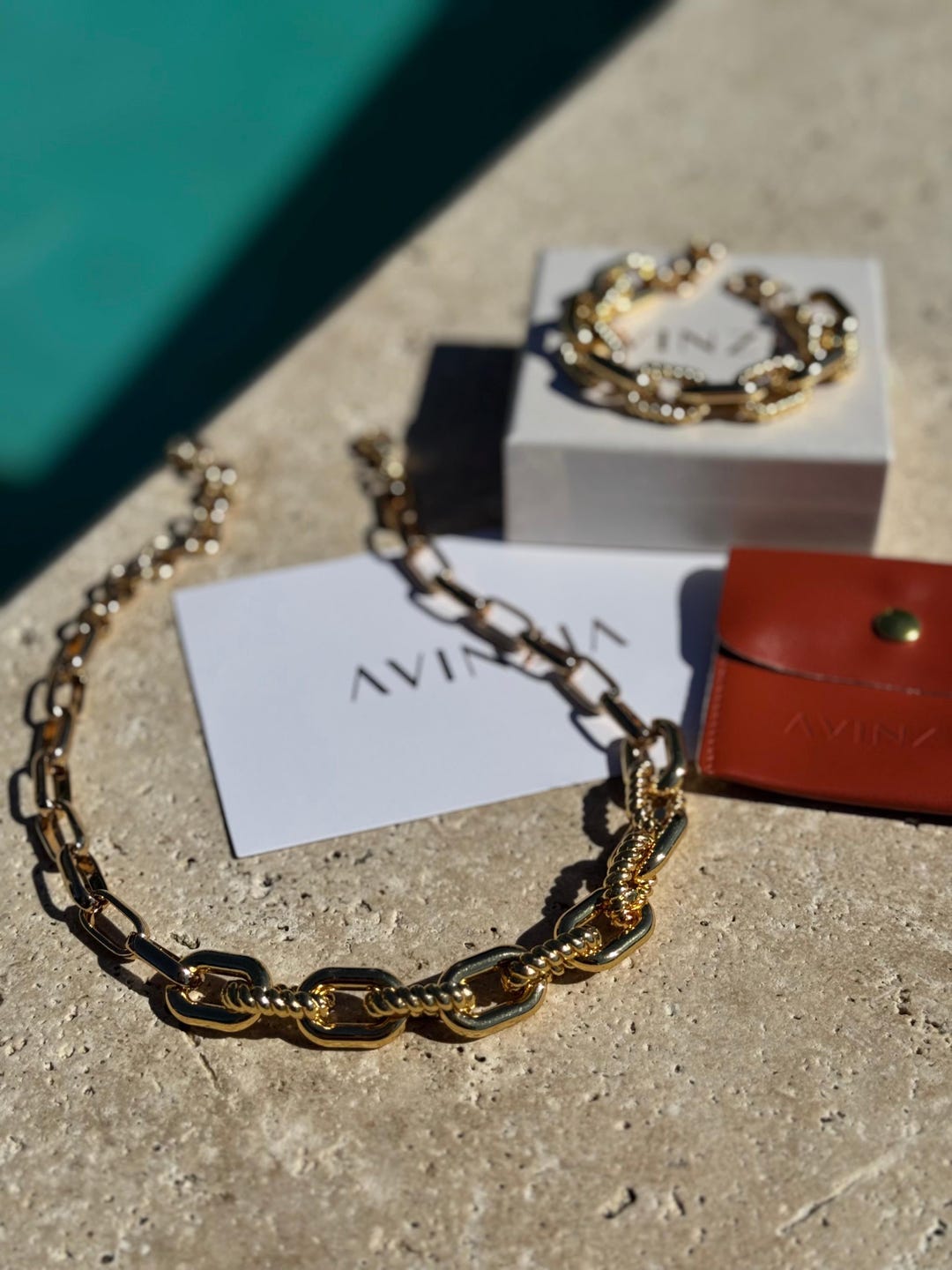 Croissant Gold Chain Necklace | Thick Gold Chunky Chain Necklace ...