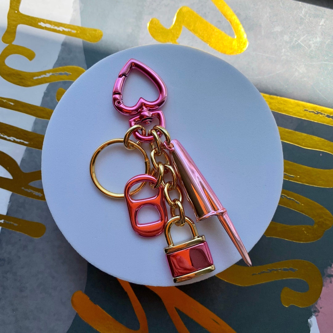 Pink Heart Keychain for Girls Back to School Keychain Back to School ...