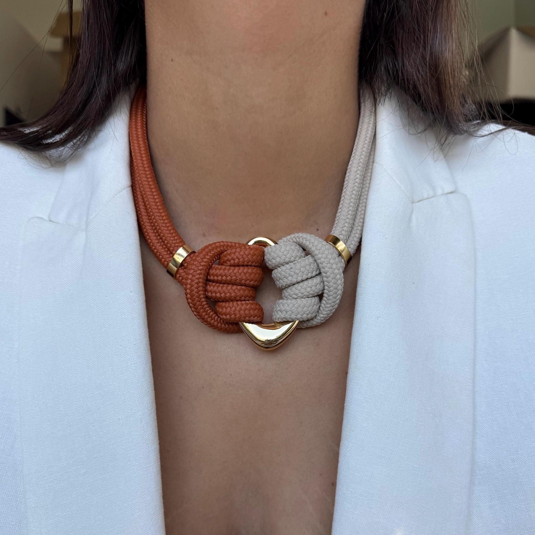 17" Knotted Rope Statement Necklace | Christmas Gift for Women ...