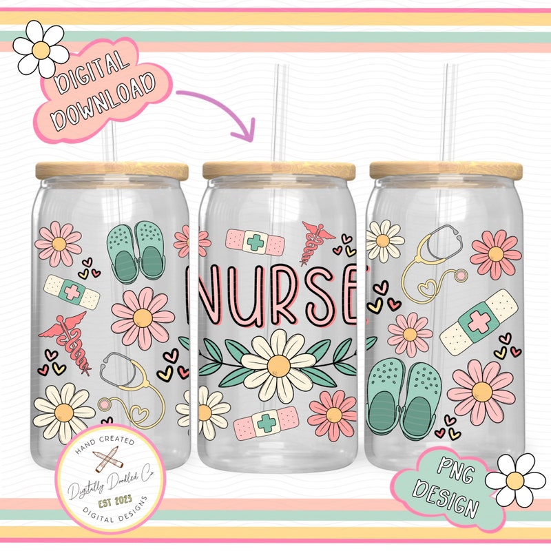 Frosted Glass Nurse Svg - Etsy