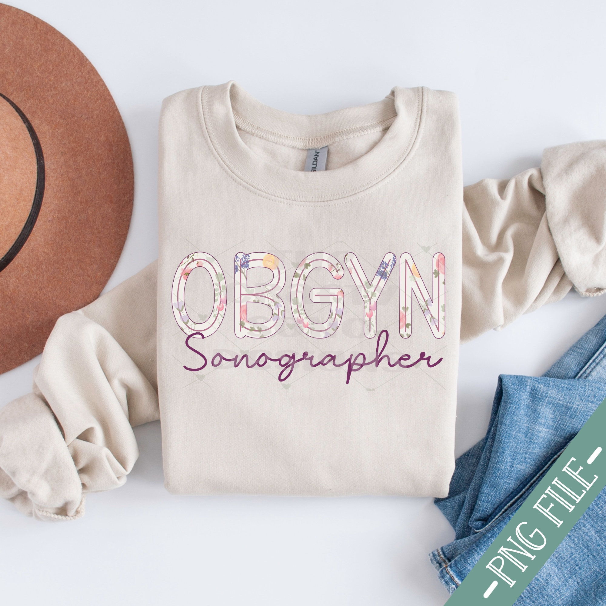 OBGYN Sonographer Png•floral Sonographer Shirt Design•ultrasound ...