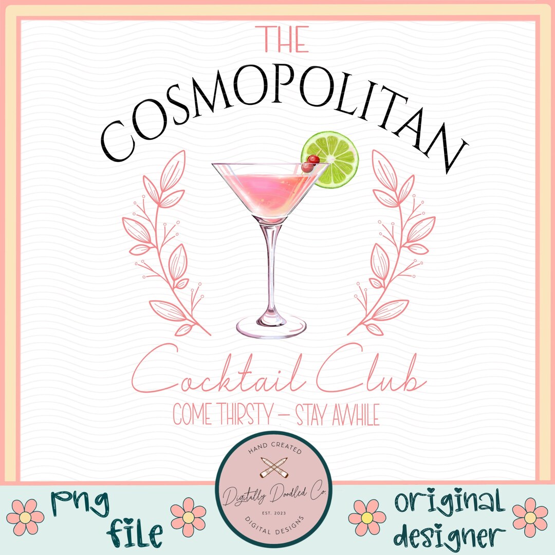 Cosmopolitan Cocktail Club Png•social Club Png•coquette Png•soft Girl ...