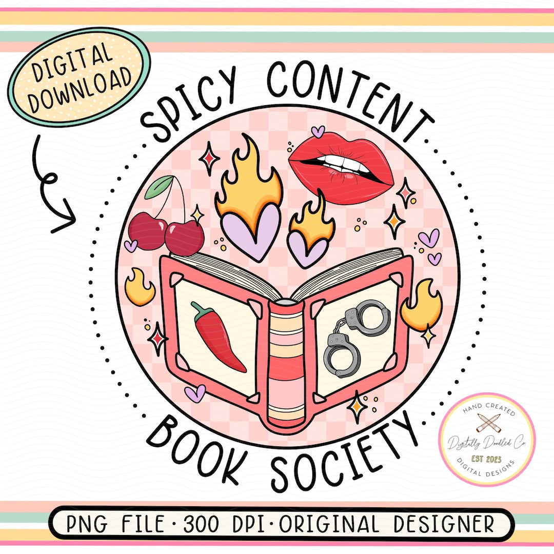 Spicy Book Society Png•smut Book Png•hot Girls Read Books•booklover Png ...