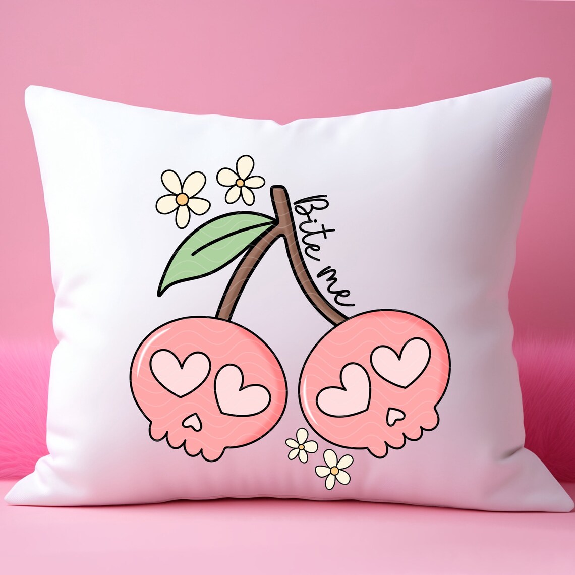 Skeleton Cherries Png•girly Halloween•gothic Girly•coquette Halloween ...