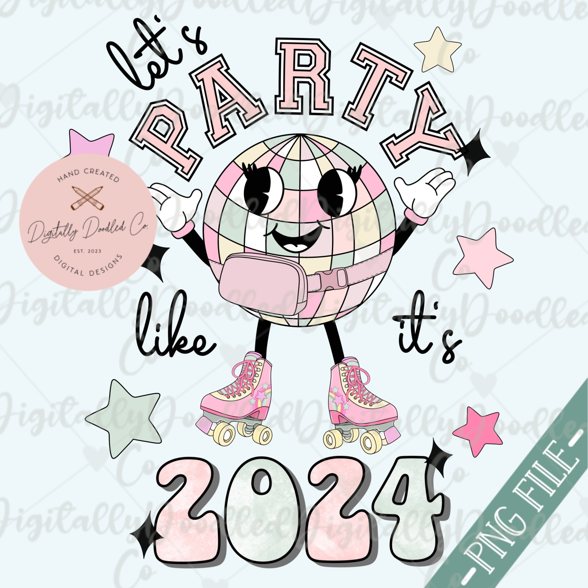 New Years Disco Ball Png2024 New Years Pngretro Disco - Etsy