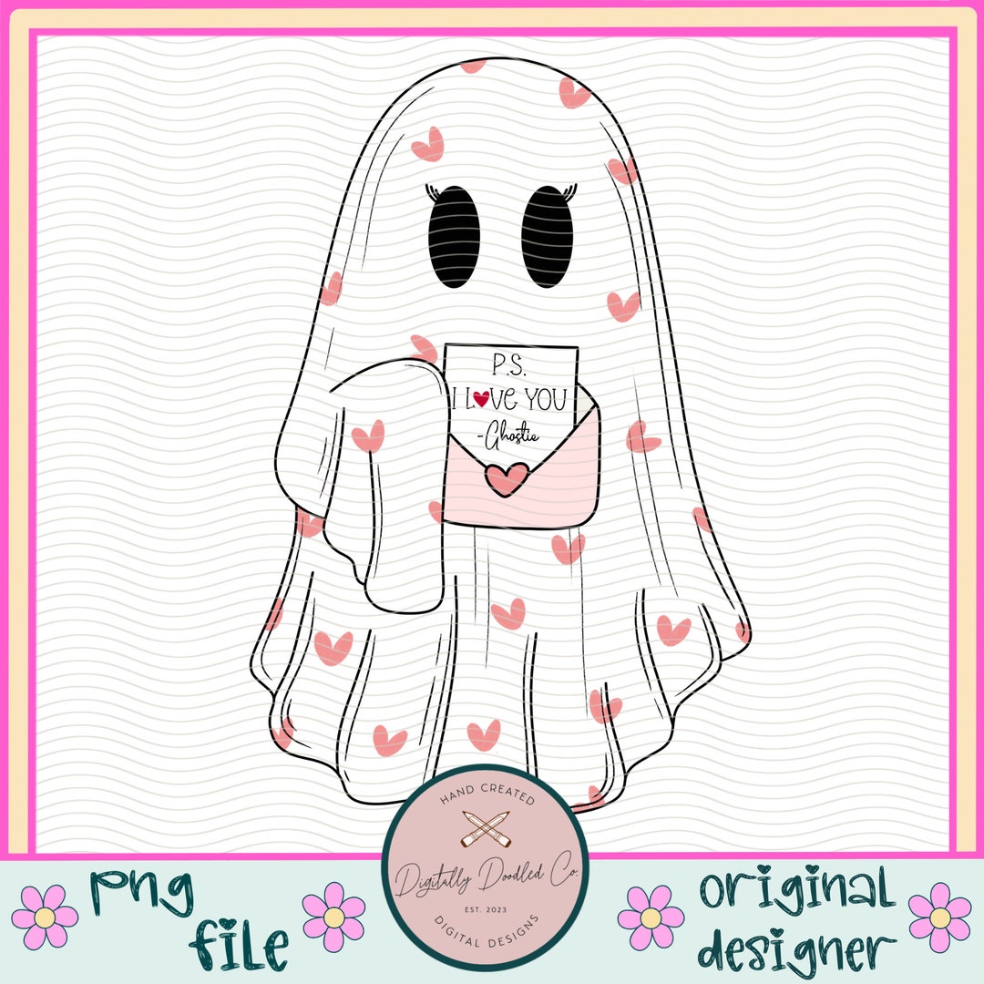 Be My Boo Png•valentines Ghost Png•ghost Holding Valentine•pastel ...