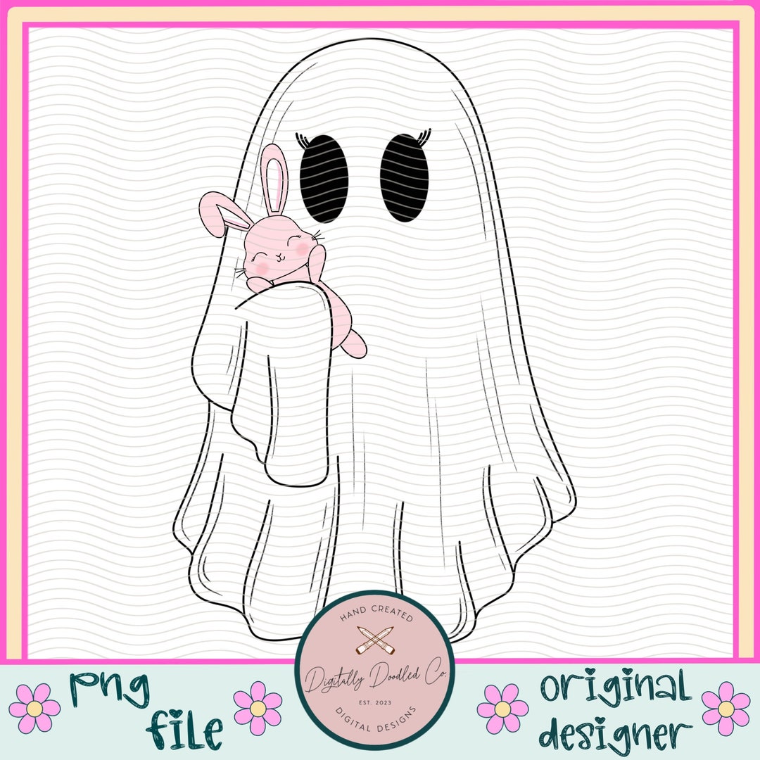Easter Ghost Pngbunny Ghost Pngspooky Easter Pngghost Holding ...