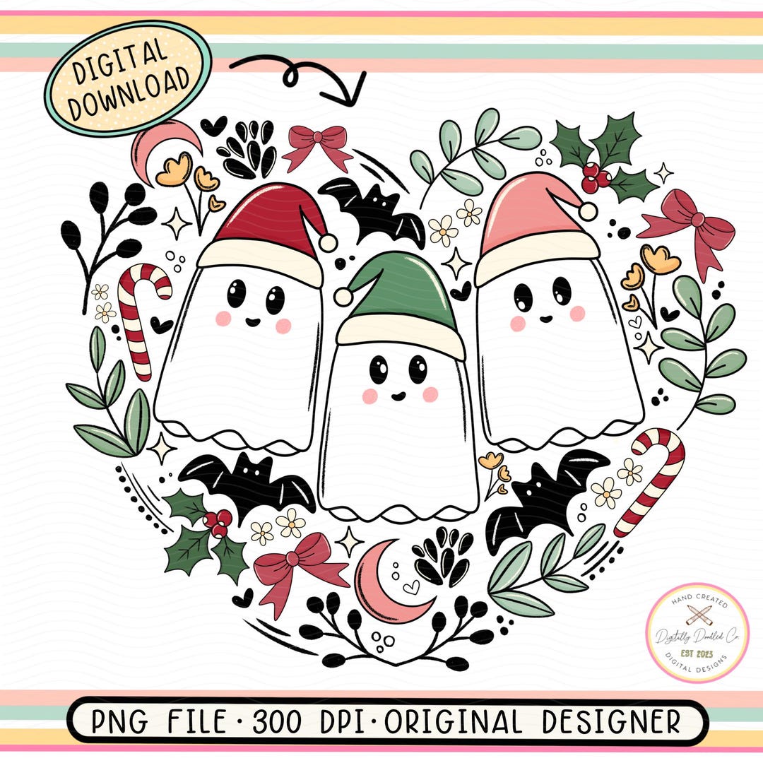 Christmas Ghost Png•santa Ghost Png•christmas Ghost Art•ghostie Png ...