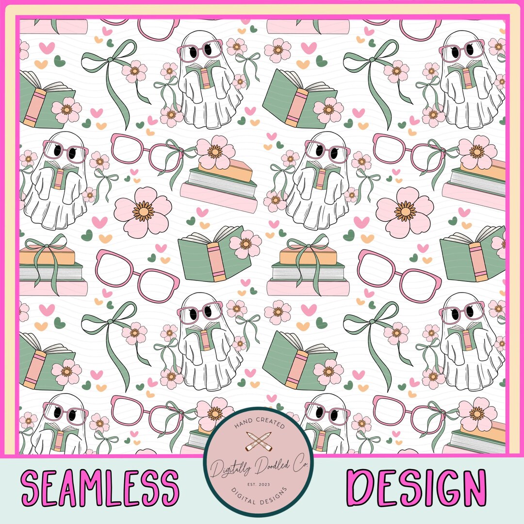 SEAMLESS Bookish Girly Png•ghost With Book Png•hot Girls Read•smutty ...