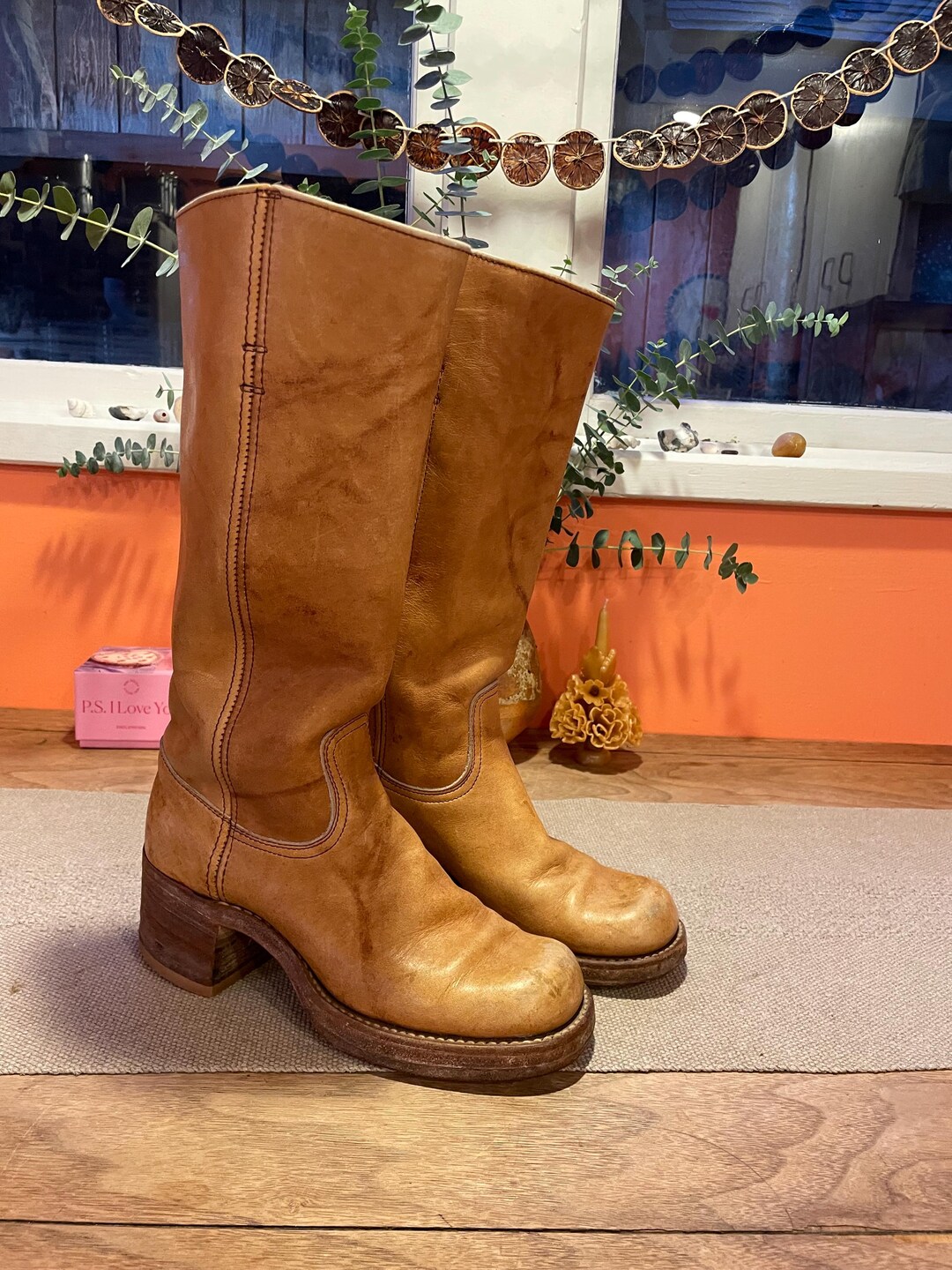 Vintage Black Label Frye 14L Campus Boots Size 5.5W - Etsy