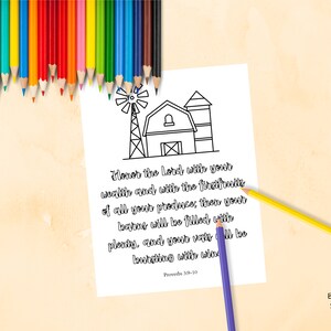 Printable Fall Bible Verse Coloring Pages Set - Etsy