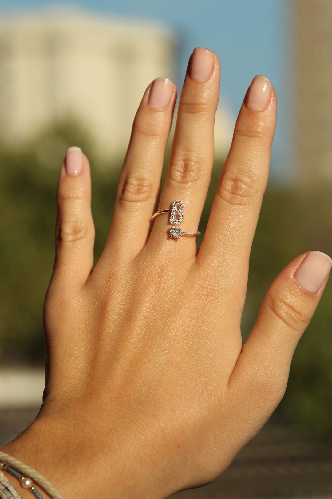 Custom Letter Ring Made of S925 Silver Personalized Initial Letter ...