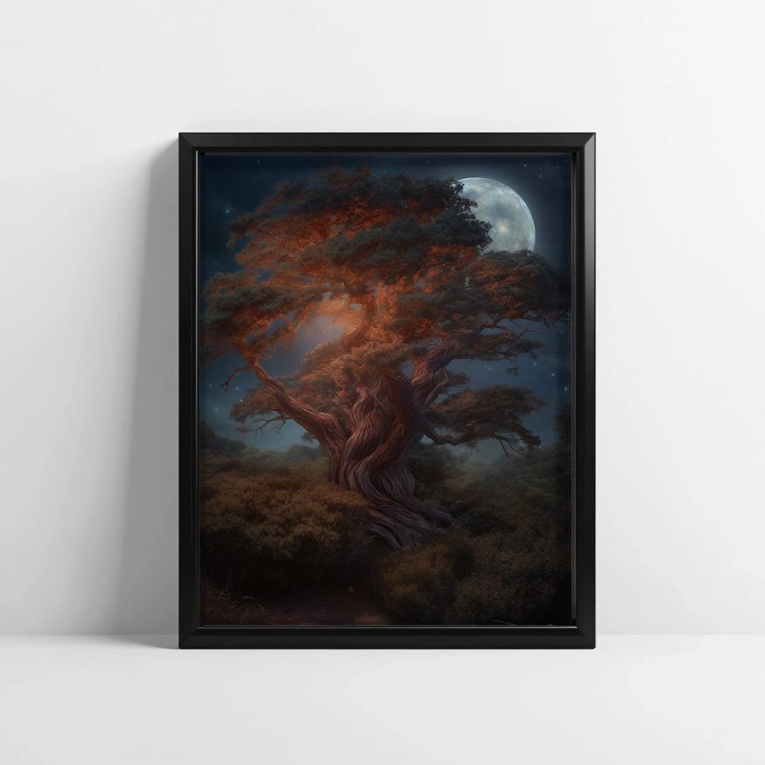 Mystical Eastern Red Cedar Tree Art – Cosmic Juniperus Virginiana Print ...