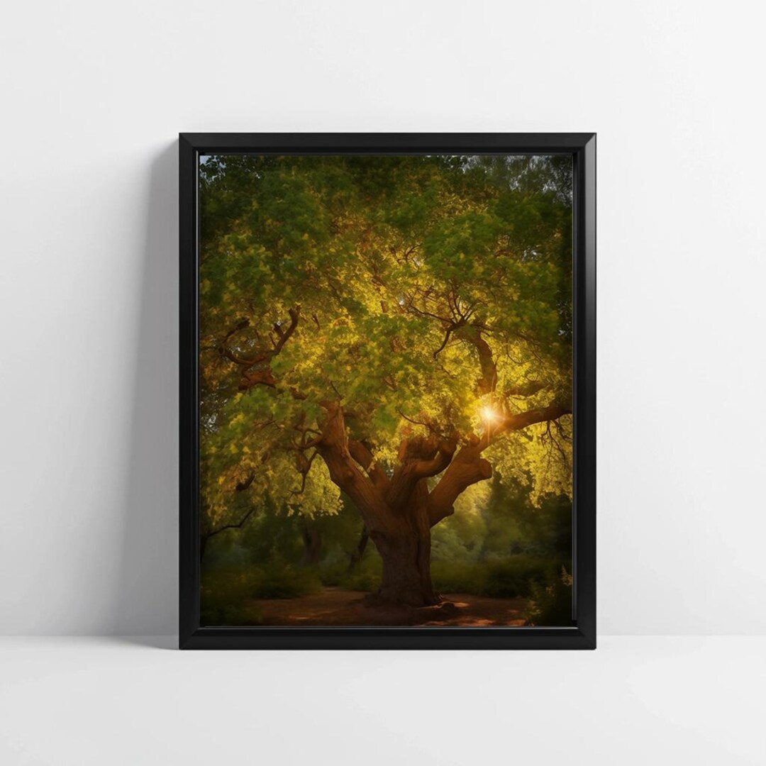 Mystical American Elm Tree Art - Cosmic Ulmus Americana Print ...