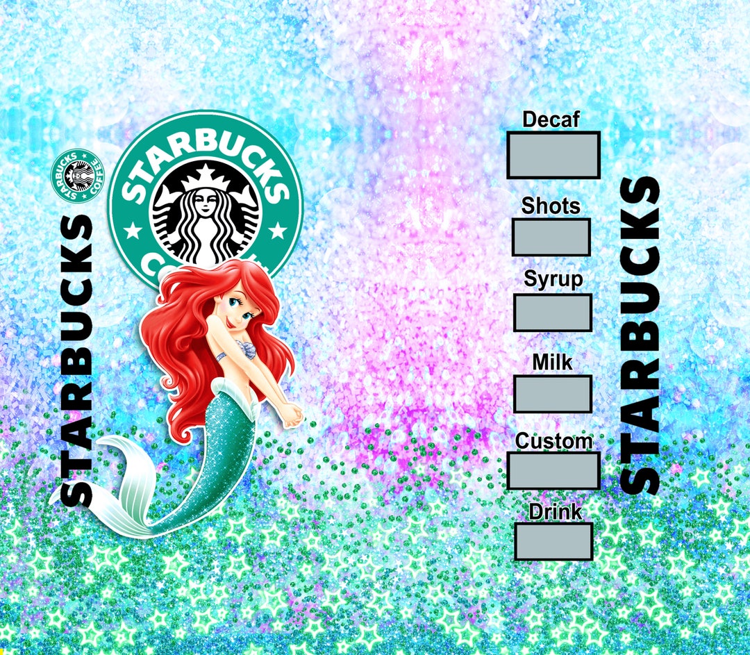 Ariel Starbucks 20oz Skinny Tumbler - Etsy
