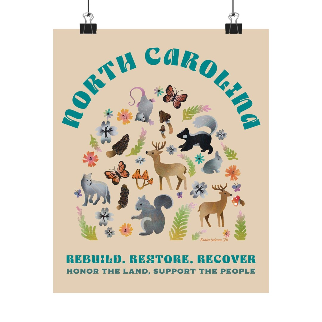 North Carolina Relief Fund Poster 9x11 - Etsy