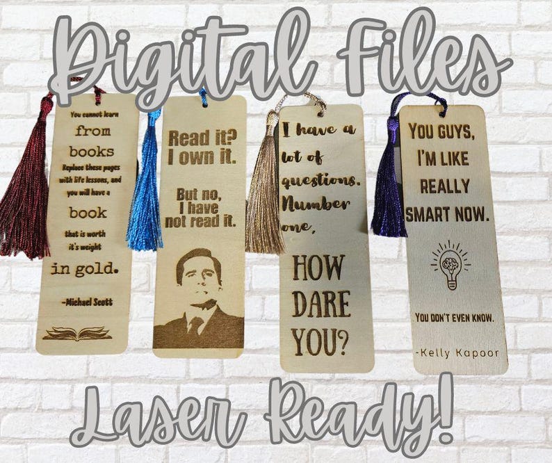 The Office Bookmarks Digital Files, SVG, PDF, PNG - Etsy