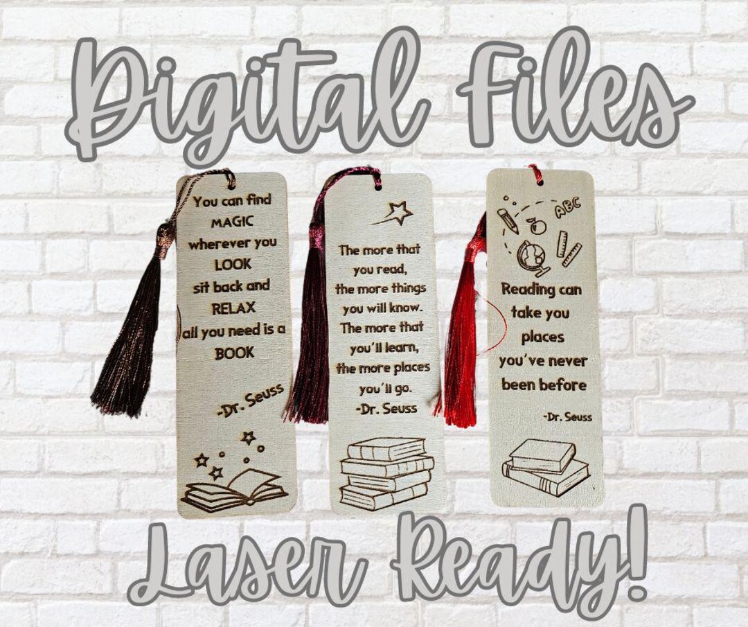 Dr. Seuss Quotes Bookmark SVG, PDF, PNG Bundle - Etsy