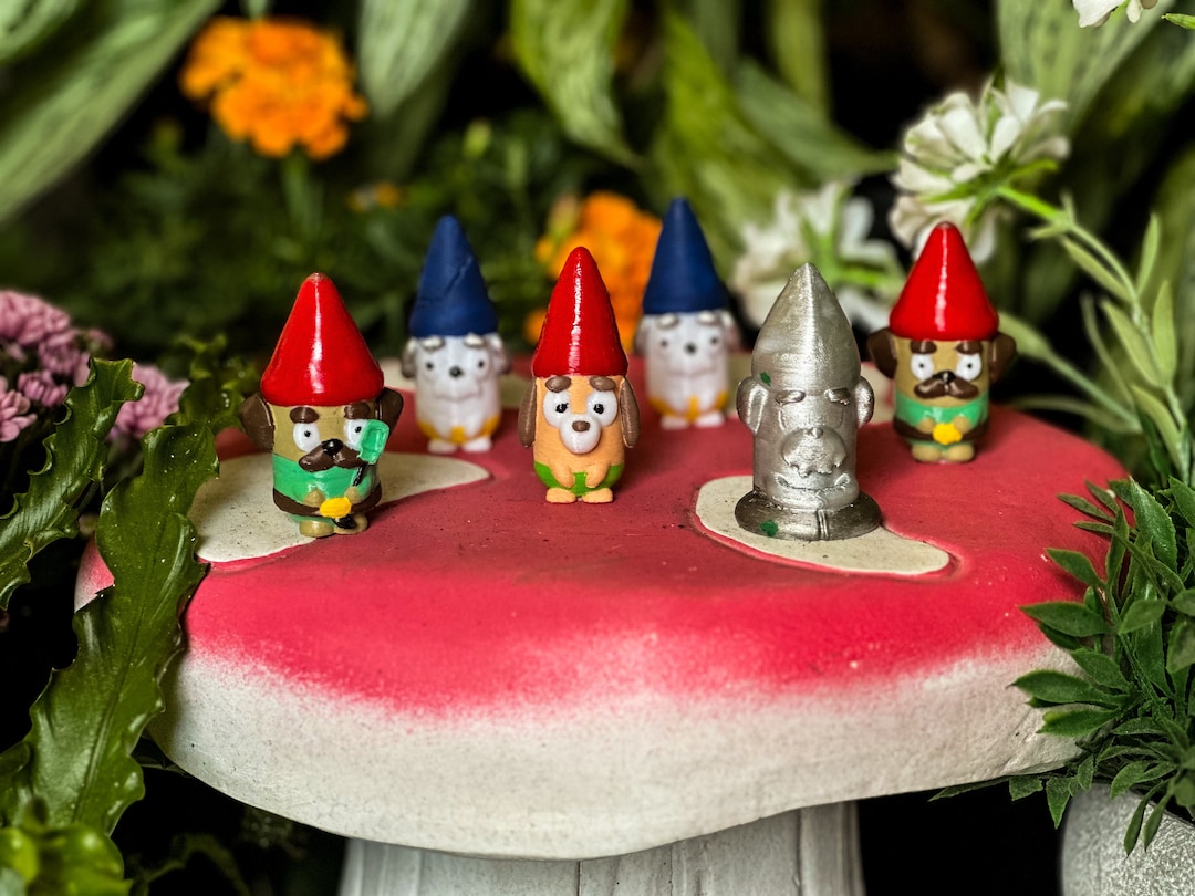 Bluey Gnome MINIATURES DIY Paintables. Hecuba, Jeremy, Gerold, Tony ...