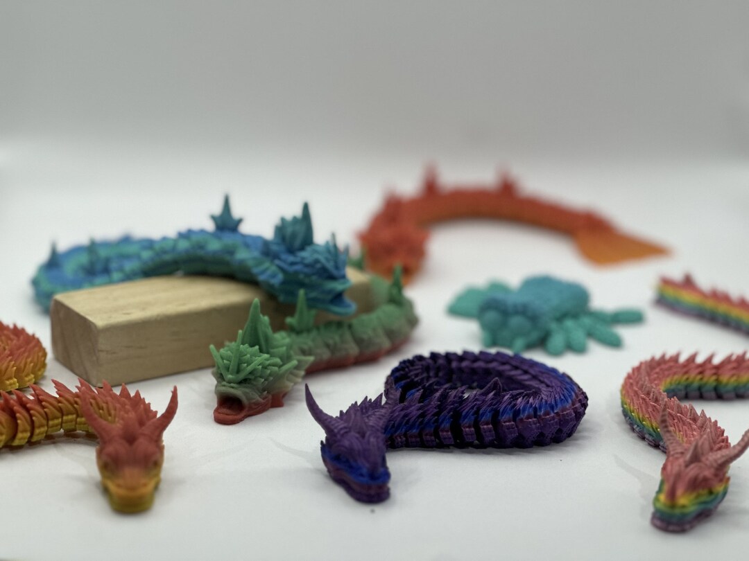 SNAKE DRAGONS Articulated Fiddle Toys, Moving, Sensory, Fun. - Etsy