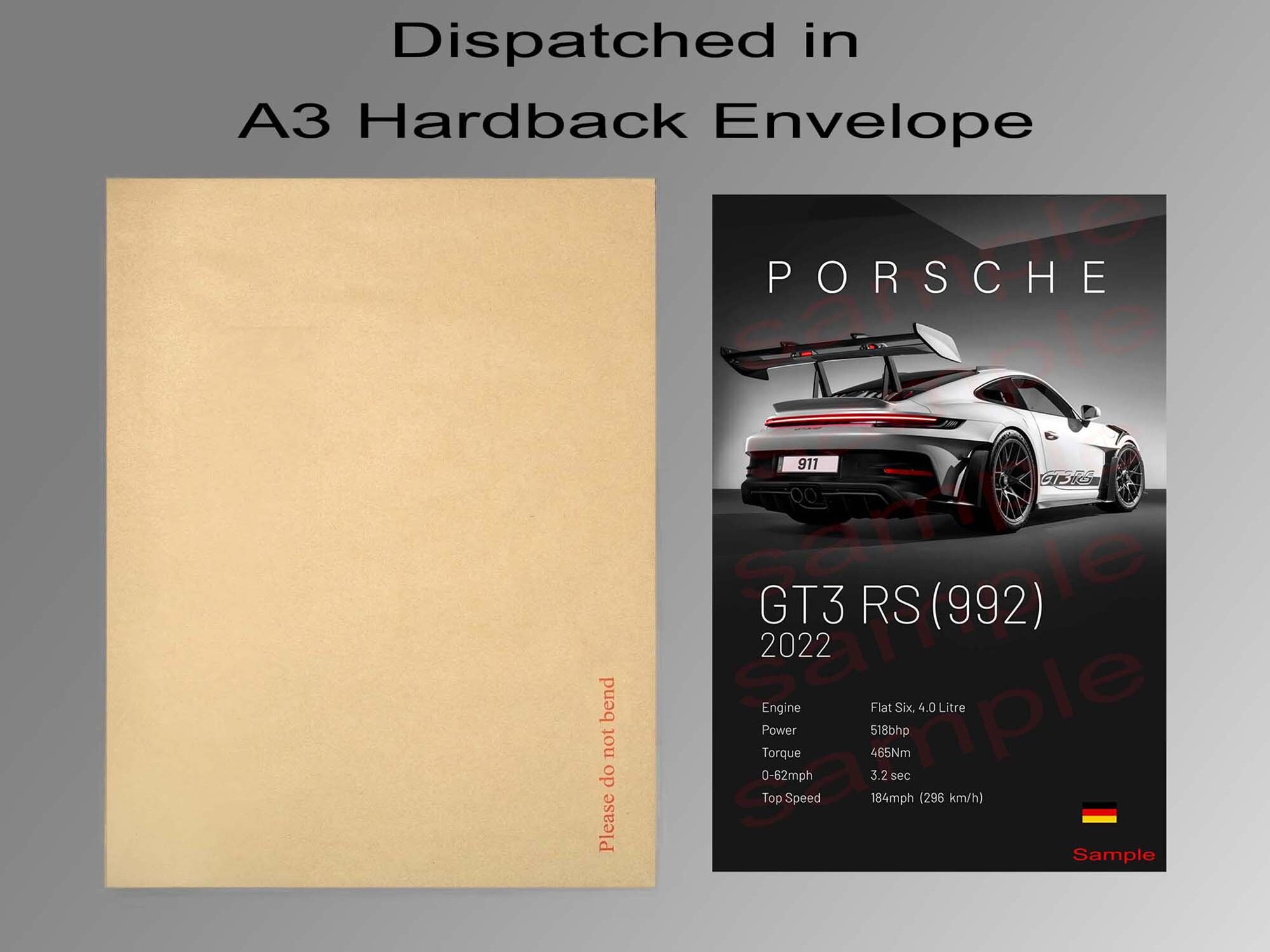 2022 Porsche 911 GT3 RS 992 A3 Size Poster Print High Quality Print Wall Art - Etsy UK