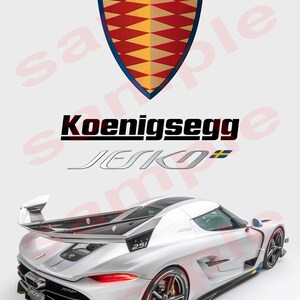Koenigsegg Jesko A3 Size Poster Print High Quality Print Dream Car Wall ...