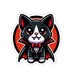 Cute Vampire Cat Sticker Kawaii Goth Cat Decal Halloween Cat Sticker ...
