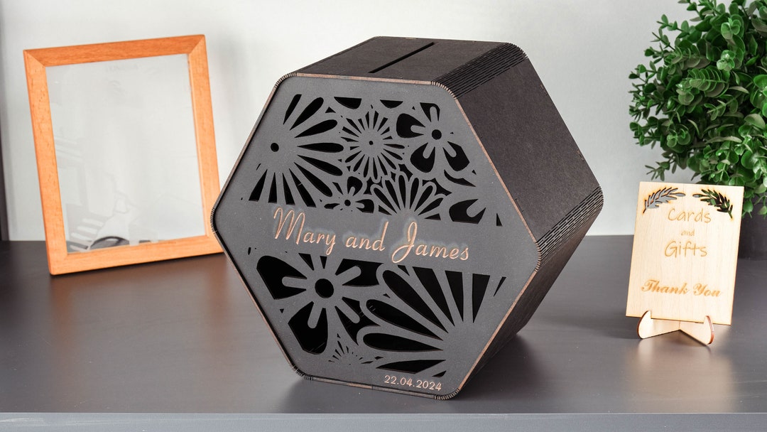 Wedding Card Box, Wedding Card Box With Slot, Wedding Box for Cards ...