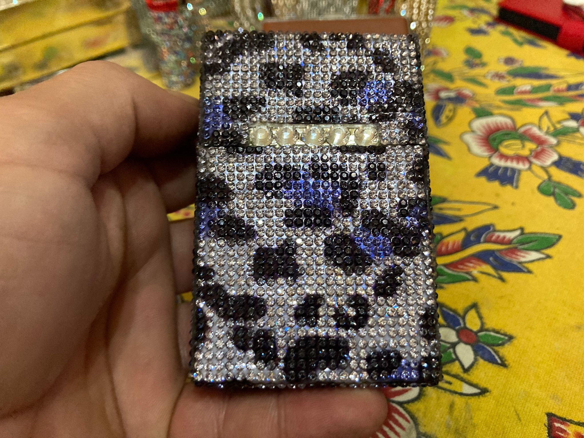 Bling Glam Cigarette Box Rhinestone Handmade Special Gift Crafts ...