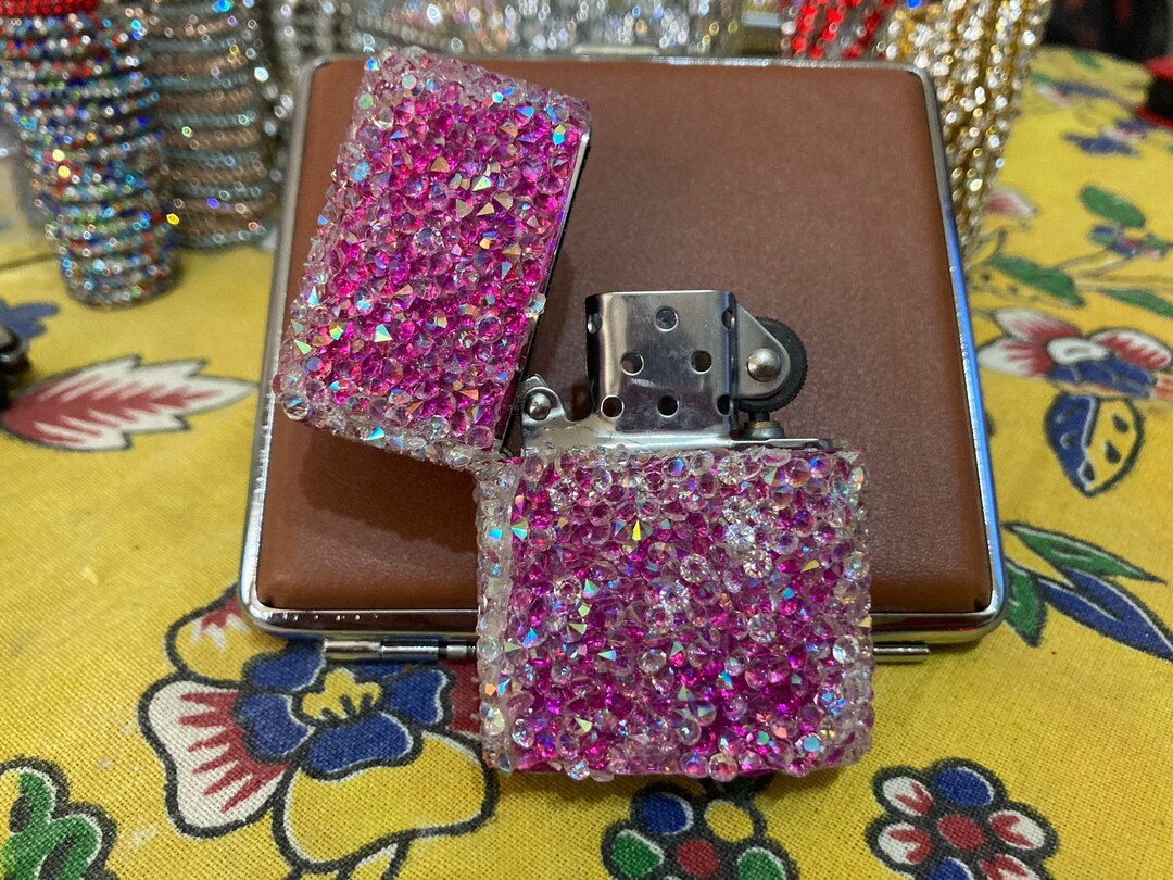 Blıng Glam Rhineston Lighter Handmade Veneer Crafts - Etsy