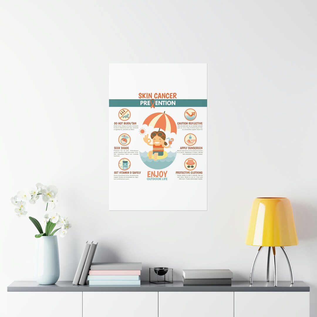 Skin Cancer Prevention Poster - Etsy
