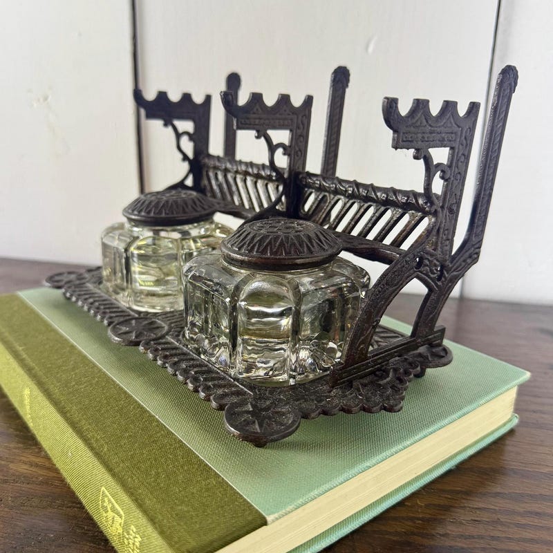 Vintage Inkwell Pen Stand - Etsy