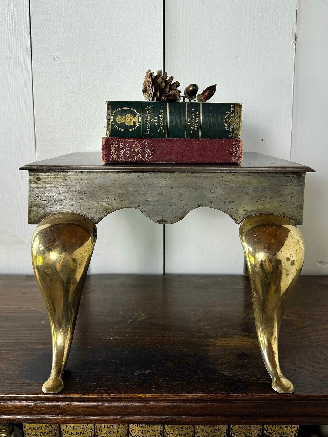 Antique Iron Footman Stool With Handles / Victorian Tea Kettle Hearth ...