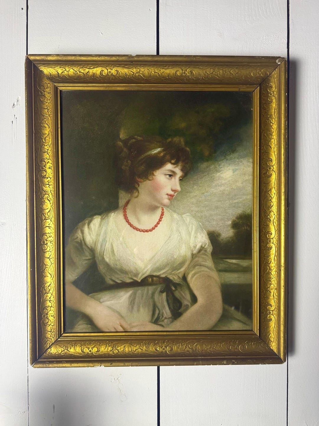 Antique Print of Countess Jane Elizabeth Harley Portrait in Large Gold ...
