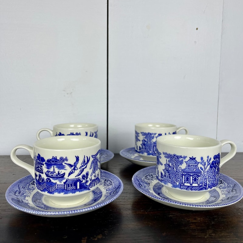 Blue Willow Tea Set - Etsy