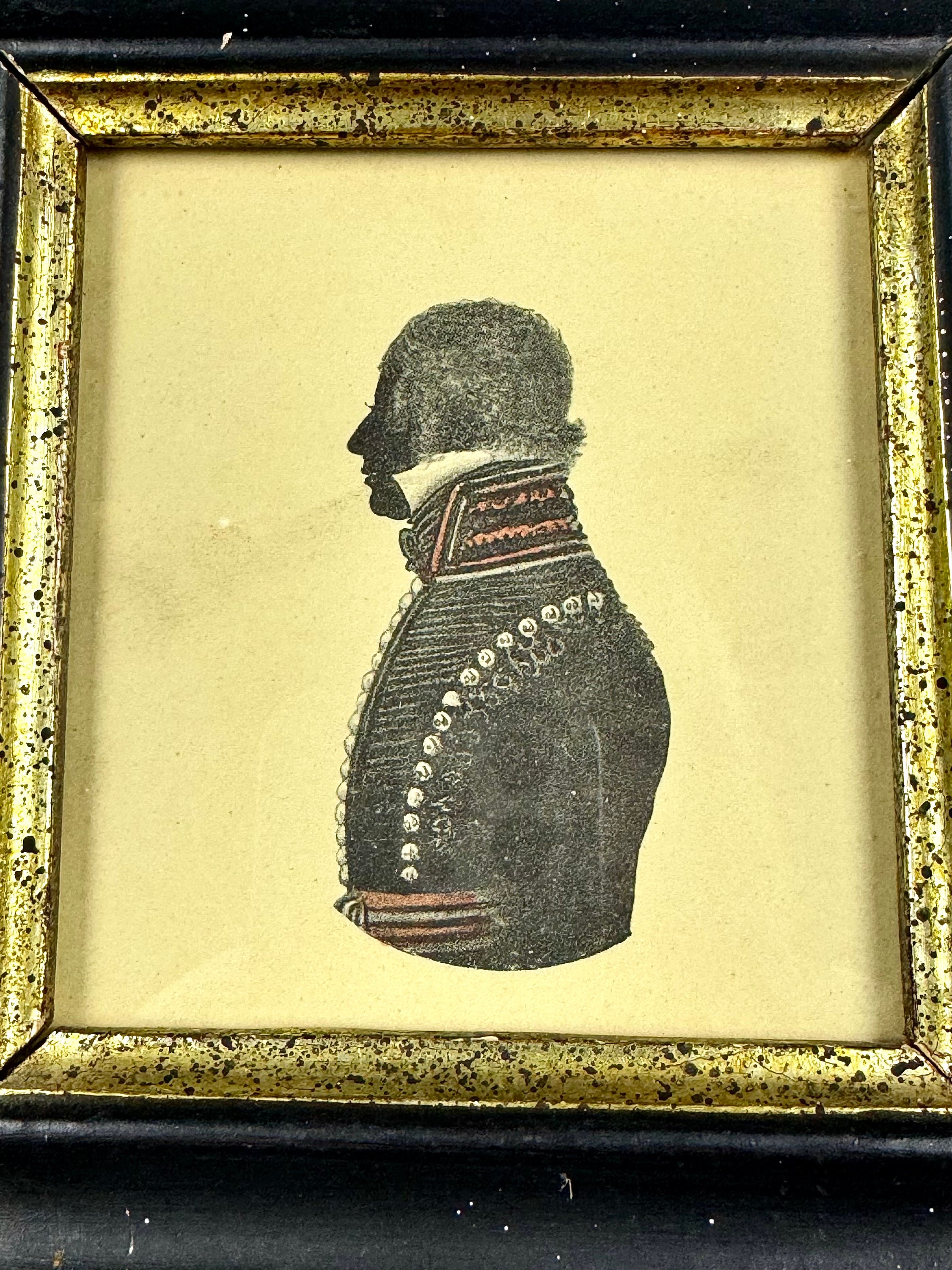 Antique Borghese Silhouette Painting by John Buncombe officer of the ...