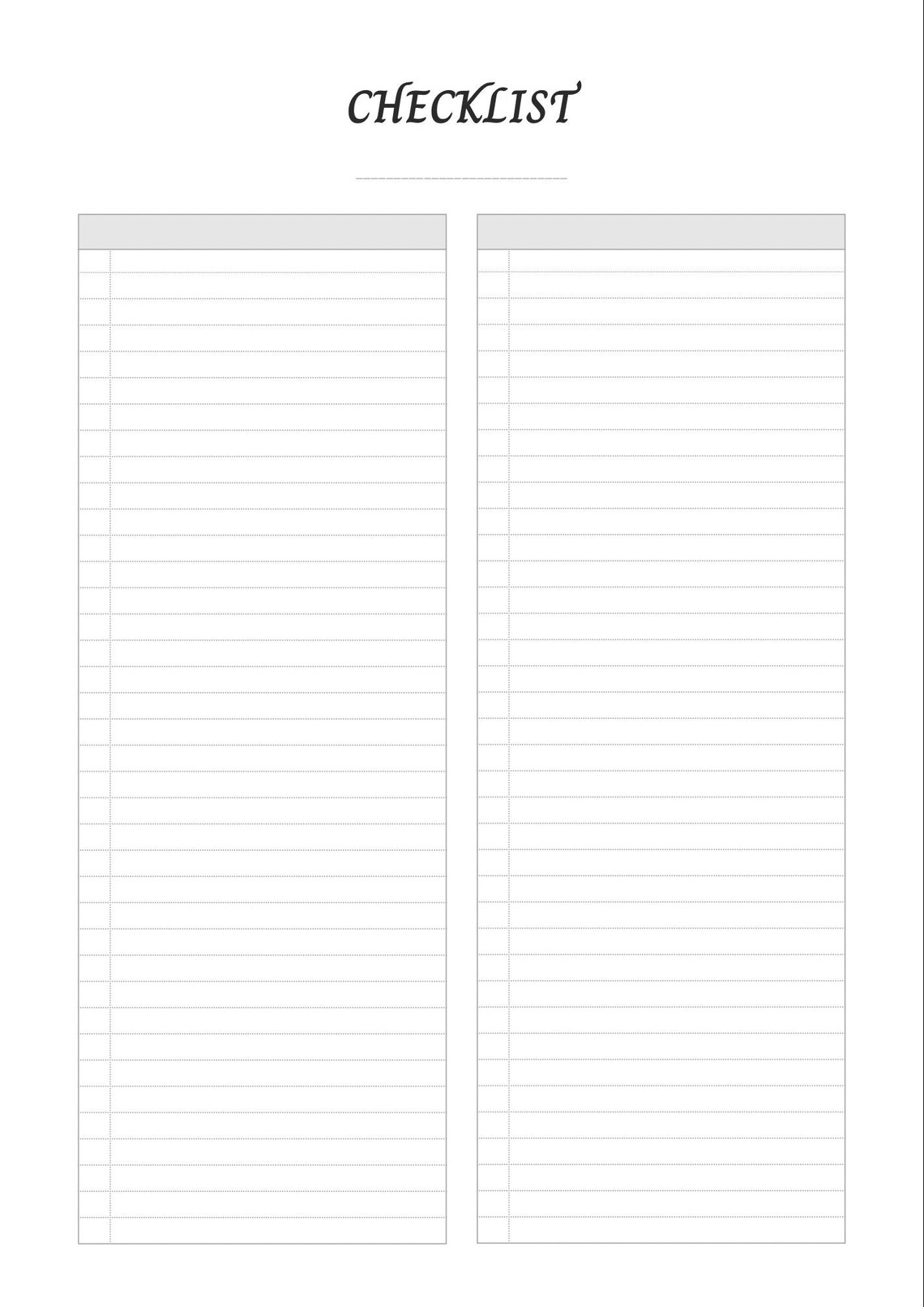 Printable Checklist A4 - Etsy