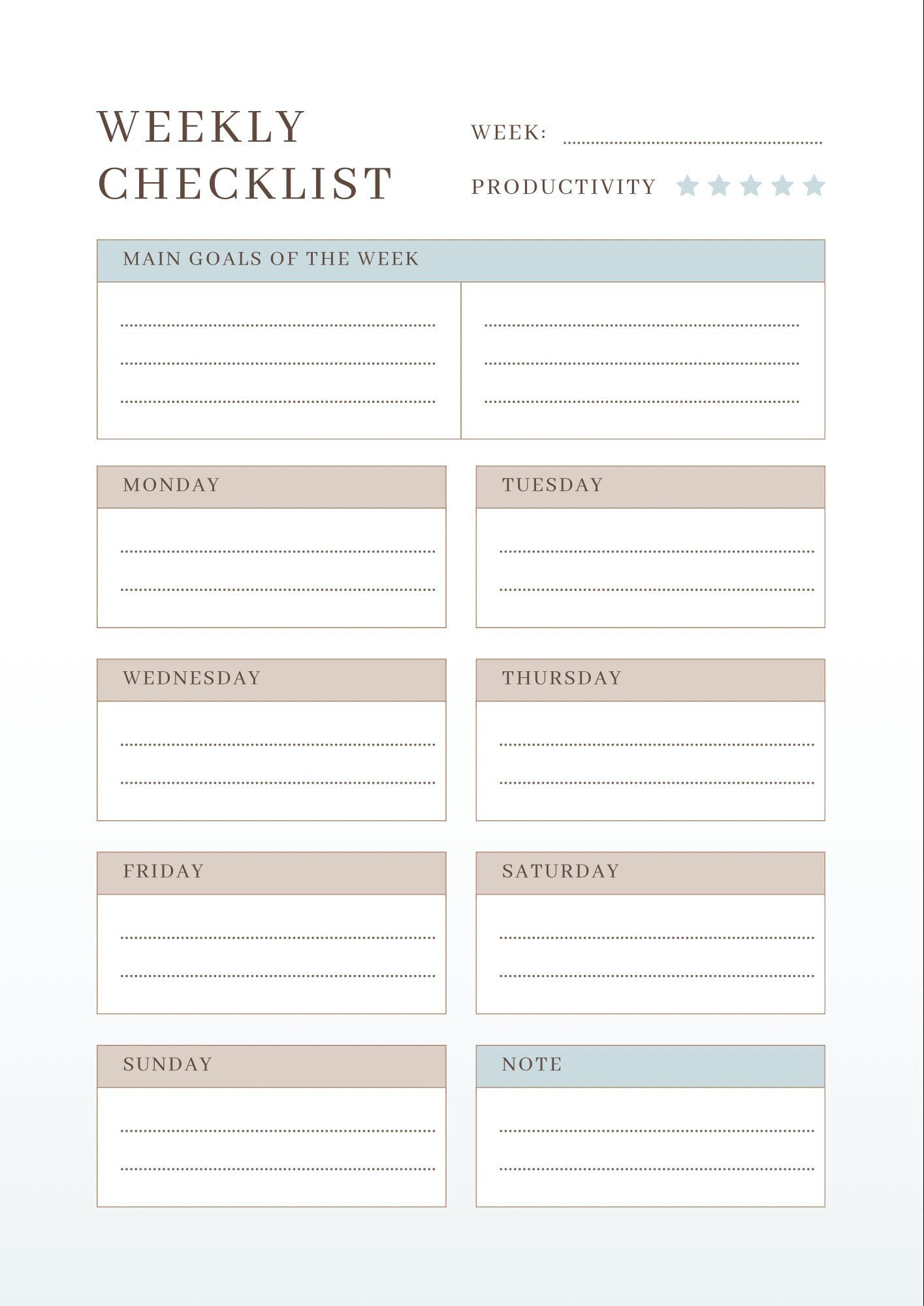 Printable Weekly Planner A4 - Etsy