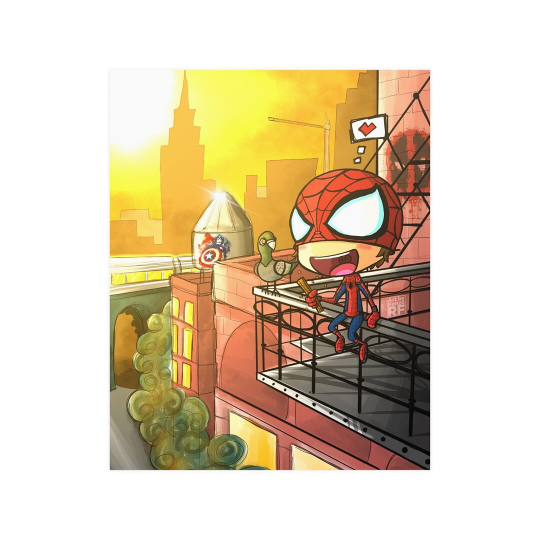 Spiderman With Great Power Comes Great Churros Satin Posters 210gsm - Etsy