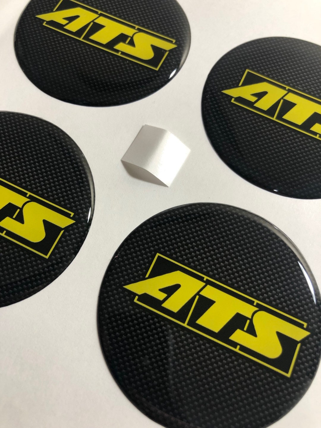 4xall Sizes 3D ATS Print Logo Domed Stickers for Wheel Center Hub Caps ...