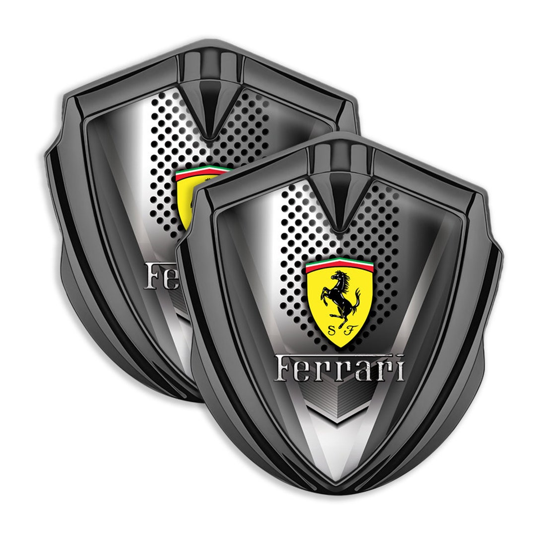 Ferrari Self-adhesive Metal Shield Sticker, Decal for Car Tuning With ...