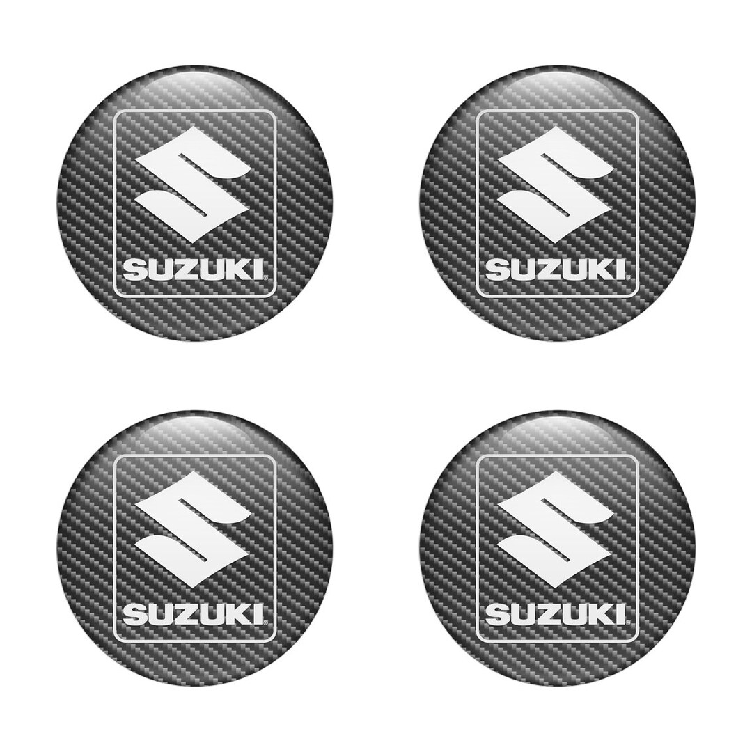 4xall Sizes 3D Suzuki Print Logo Domed Stickers for Wheel Center Hub ...