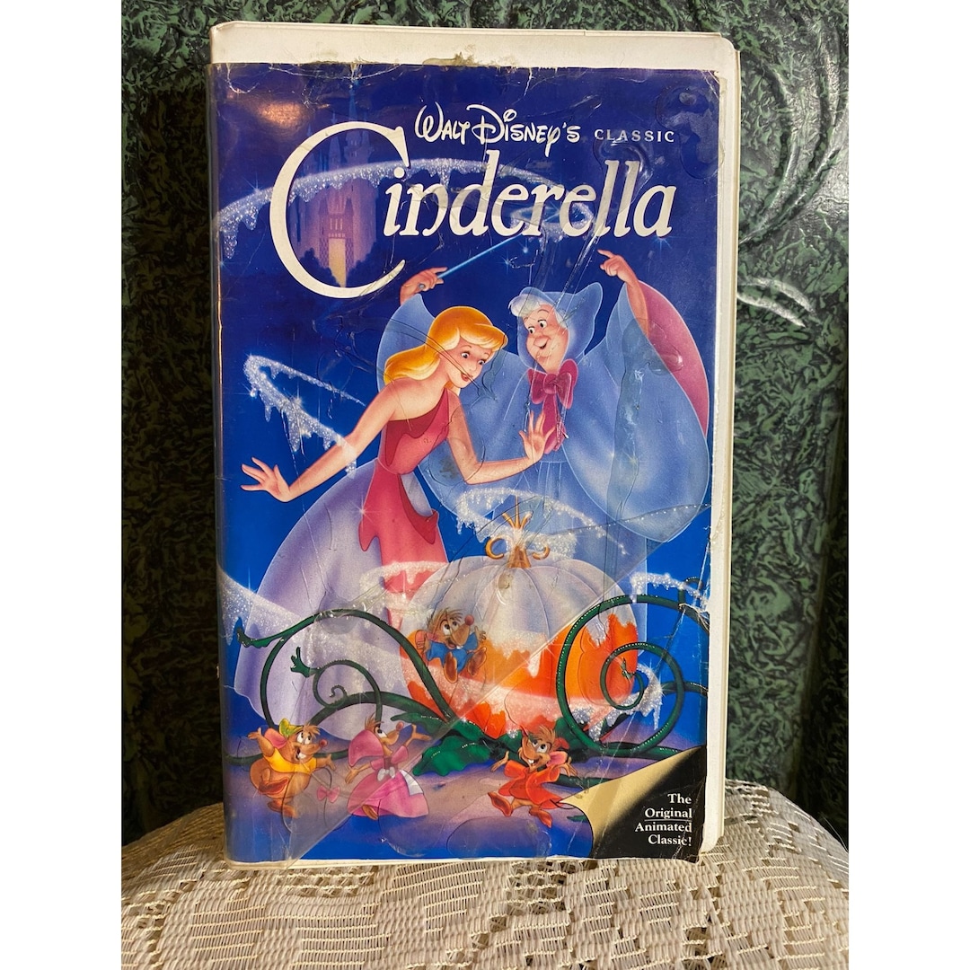 Vintage Walt Disney Cinderella VHS Tape Clamshell Case - Etsy