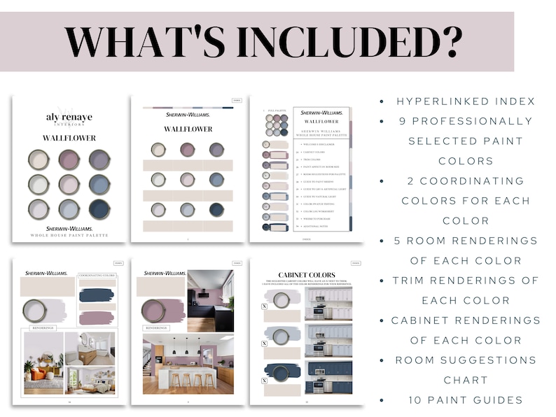 Sherwin Williams Whole House Paint Palette: Wallflower Color Set (PDF ...